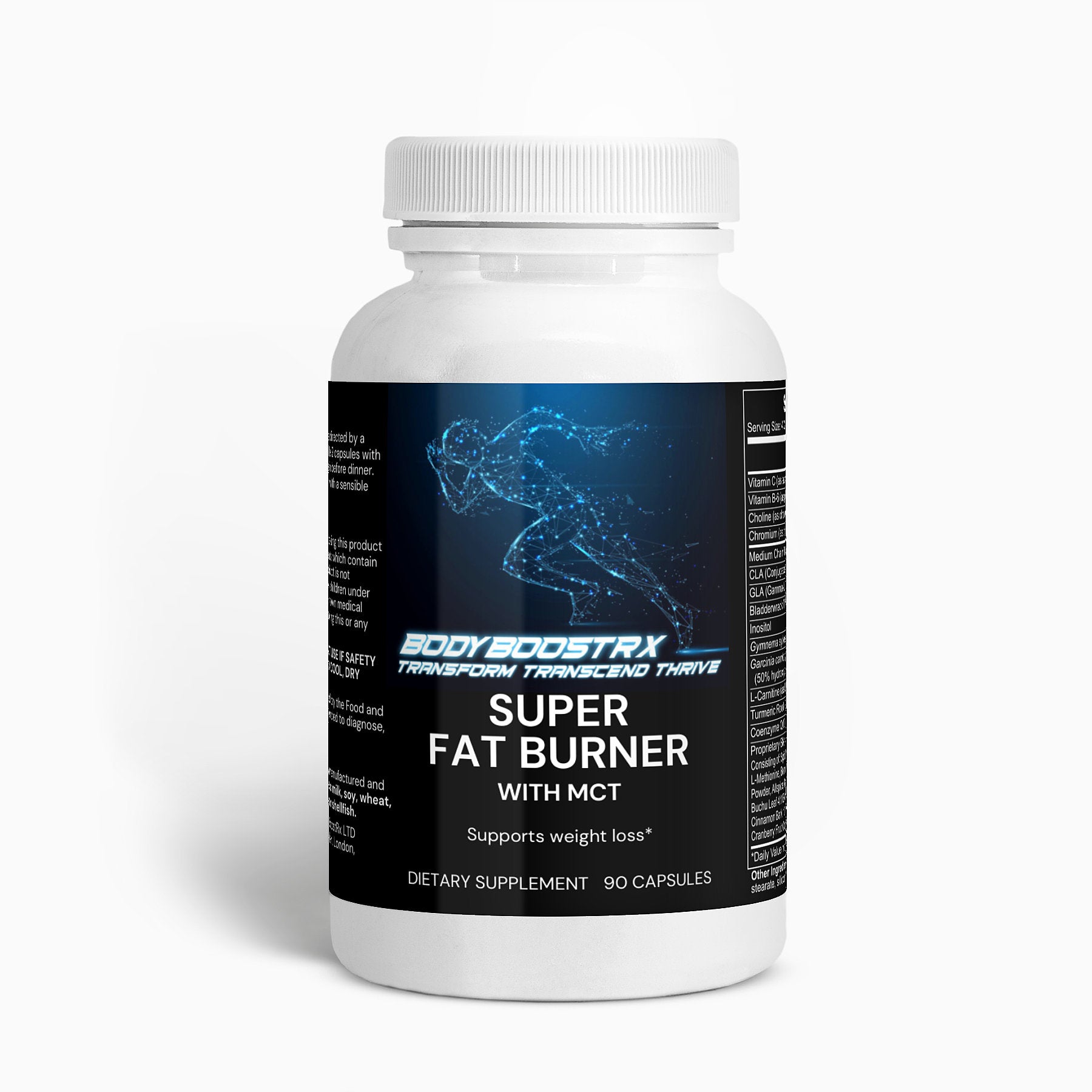 SUPER FAT BURNER with MCT, Vitamin C, B6, L-Carnitine, and Choline ...